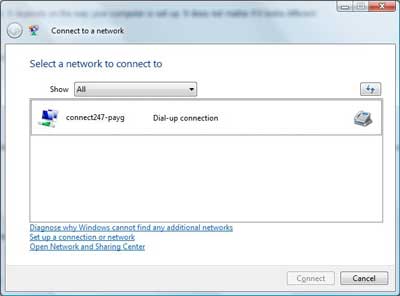 Cymru 1 :: Support : Connect 247 Dial-Up : Connection Problems